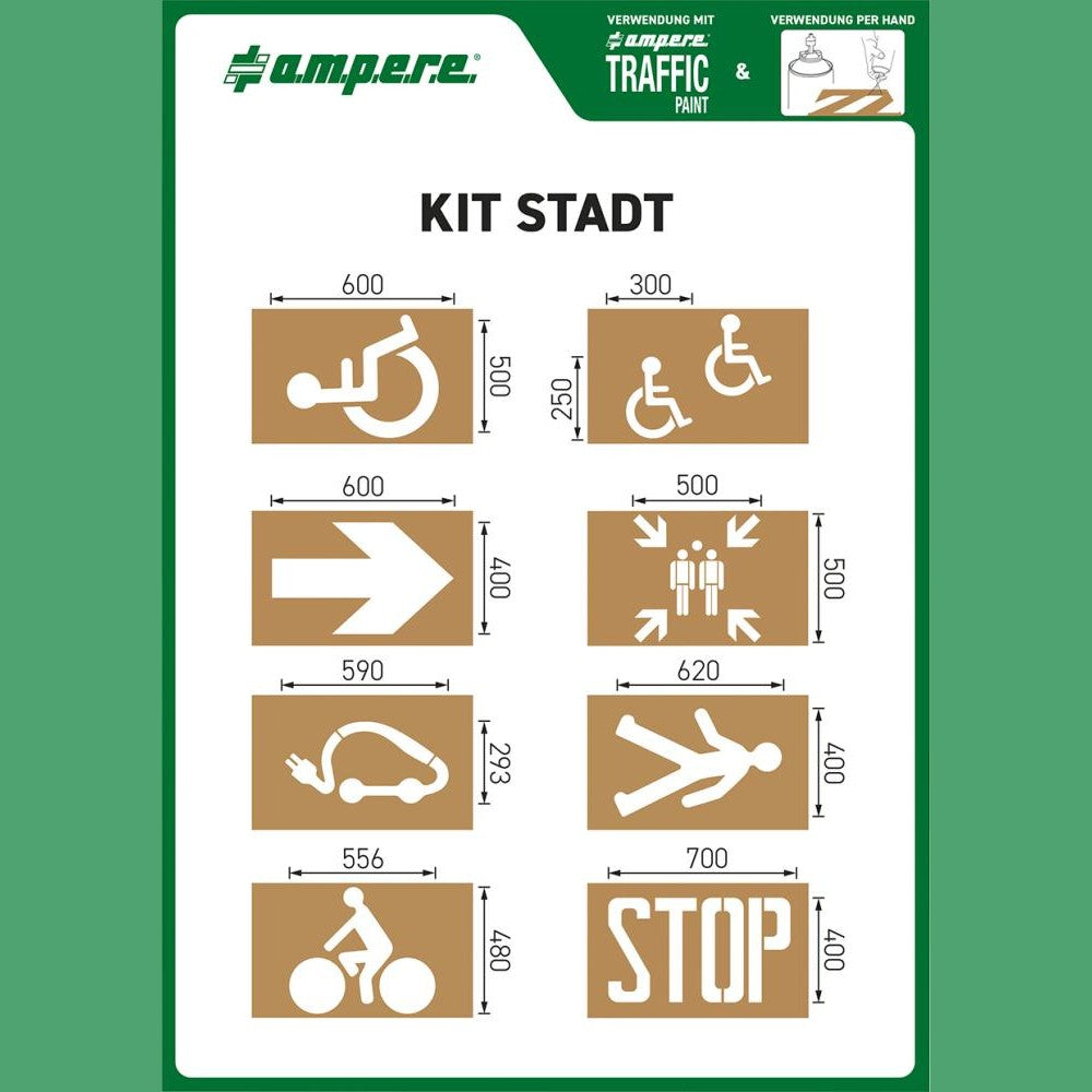 KIT Oras stencil set, 8 pieces | sefira.ro